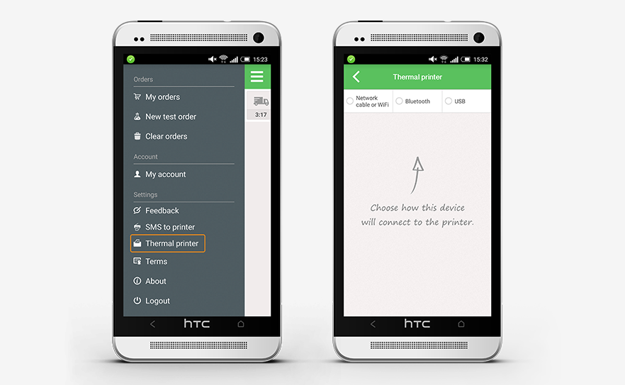 Online Ordering System Printing Options