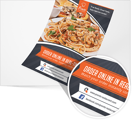 Distribute online ordering flyers