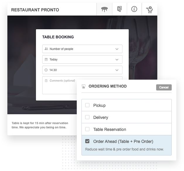 Sistema de reserva de mesa para restaurantes