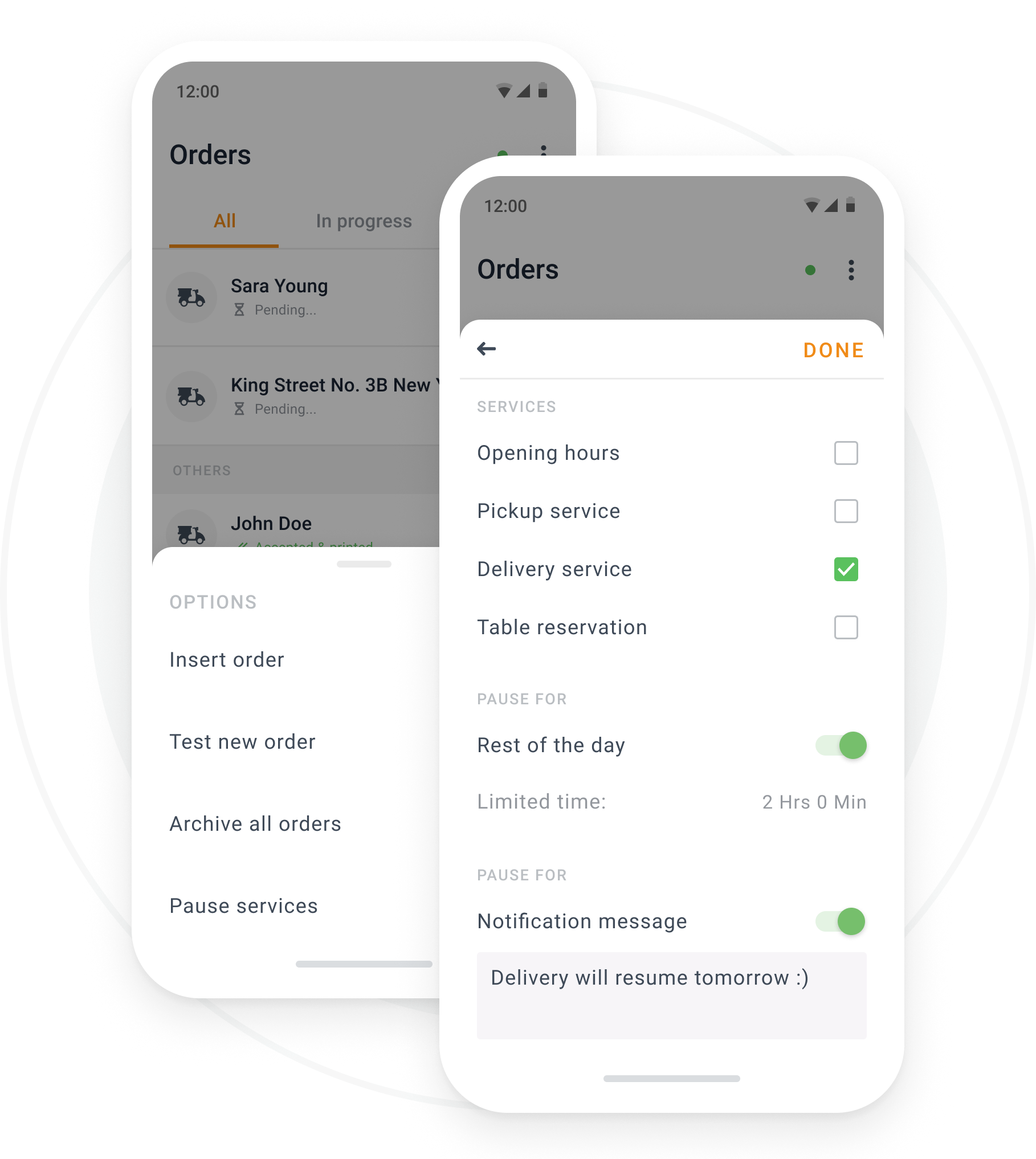 iPhone Restaurant App for restaurants