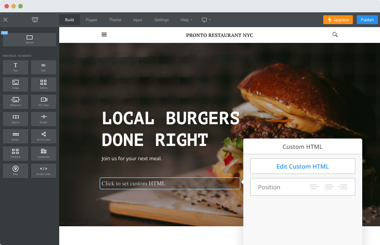 Weebly Reservation System for Restaurants
