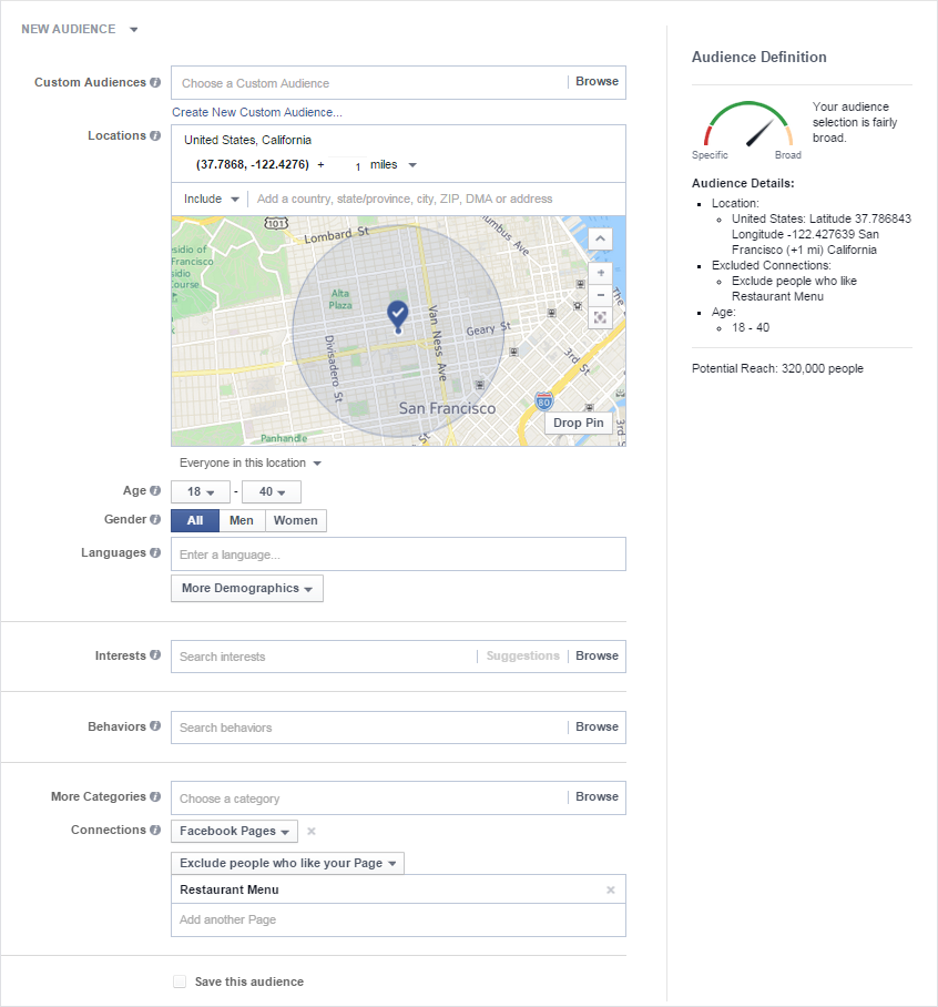 How to target Facebook ads
