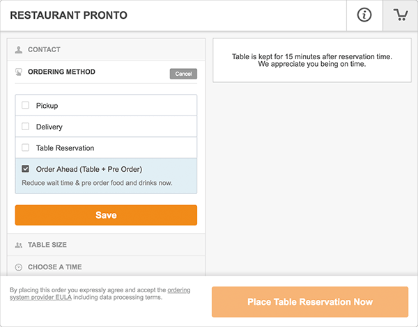 Free Restaurant Reservations System