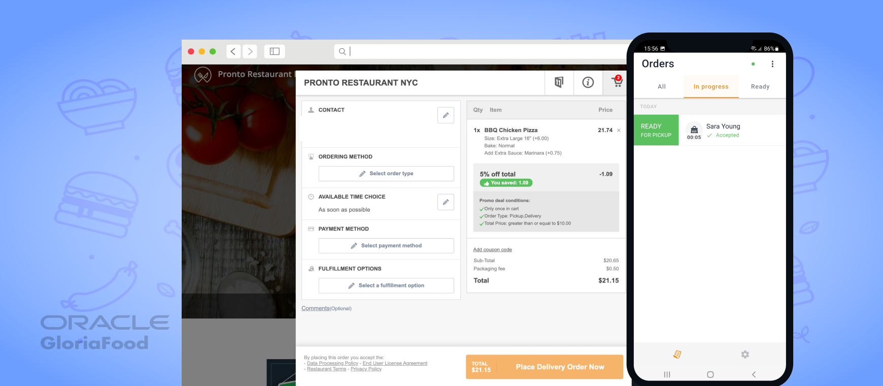 How to accept orders with the mobile ordering app