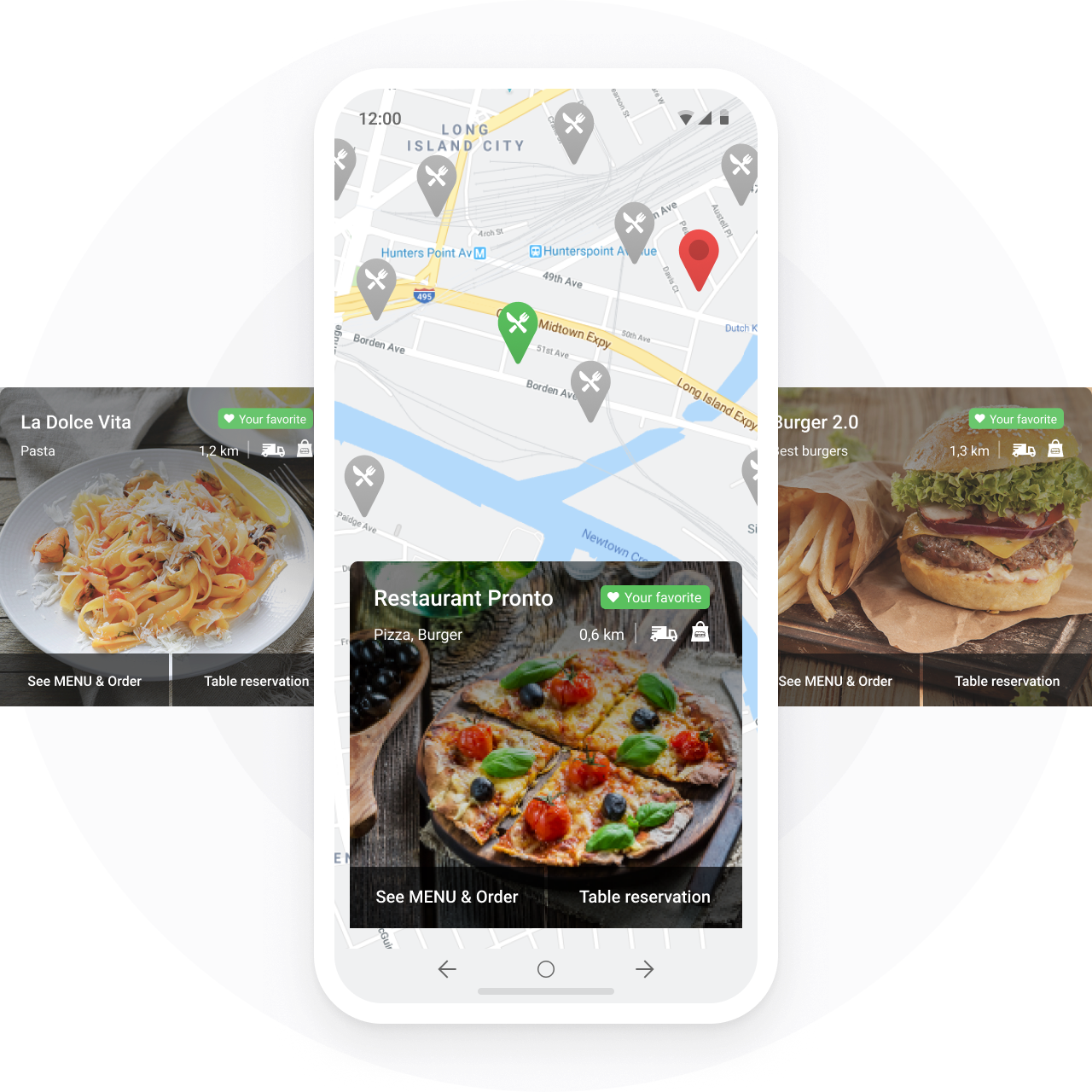 Restaurant ordering app for food clients