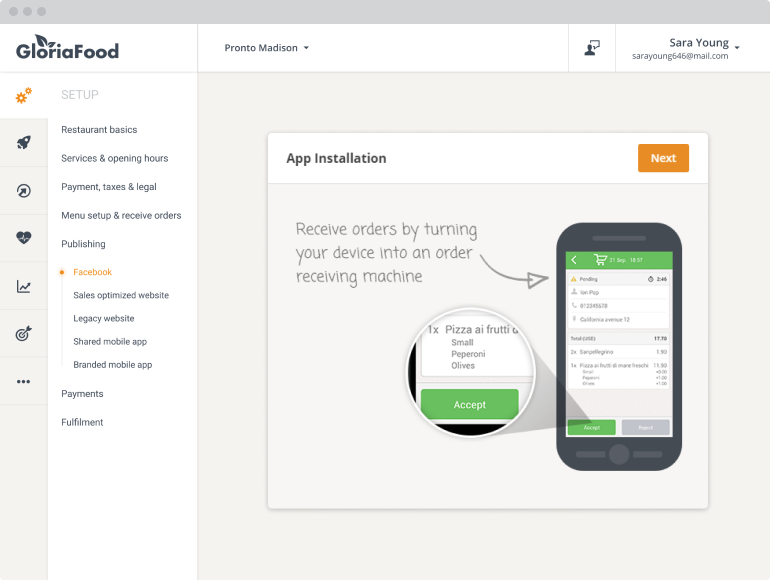 Free online restaurant ordering system