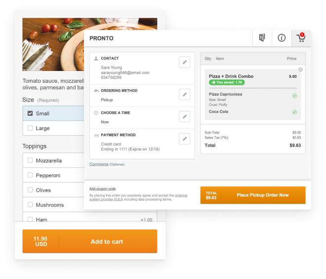 Free restaurant ordering system