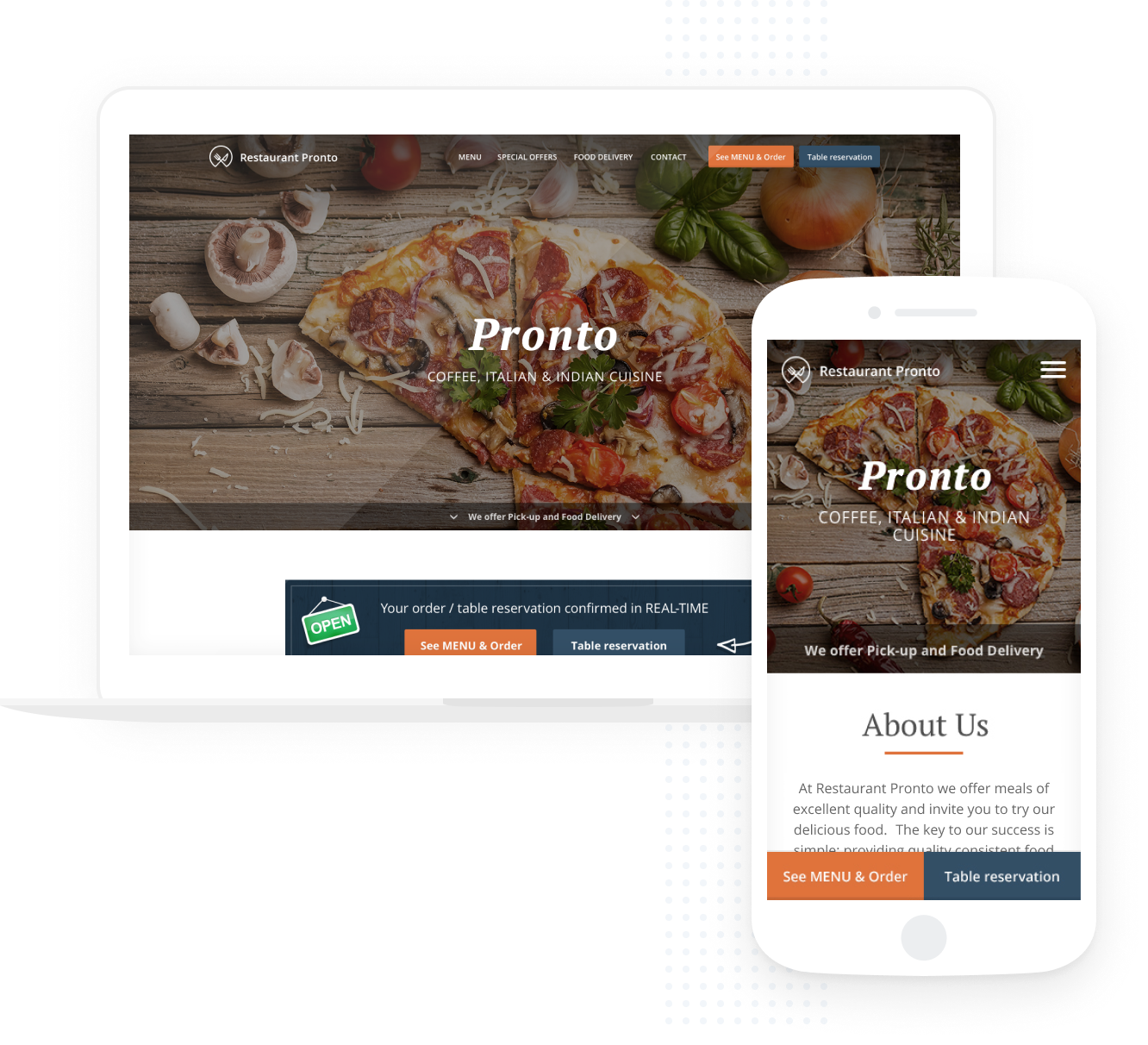 Website Ordering System for Restaurants
