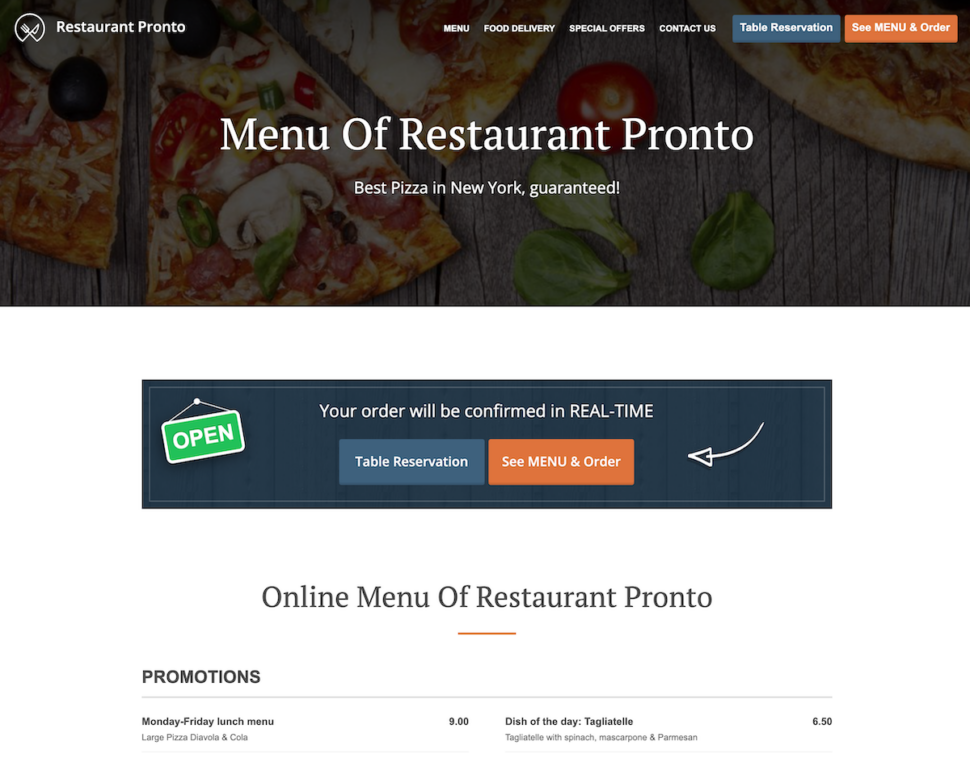 How to Create a Restaurant Landing Page That Will Convert - GloriaFood ...
